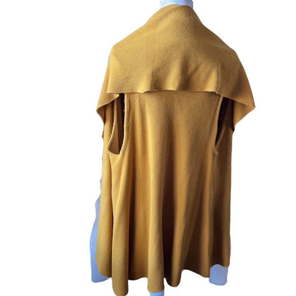 unknown | Jackets & Coats | Mustard Yellow Cape Style Vest | Poshmark